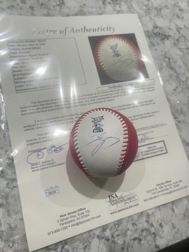 Shohei Ohtani Signed Money Baseball 2021 Home Run Derby JSA Signature ...