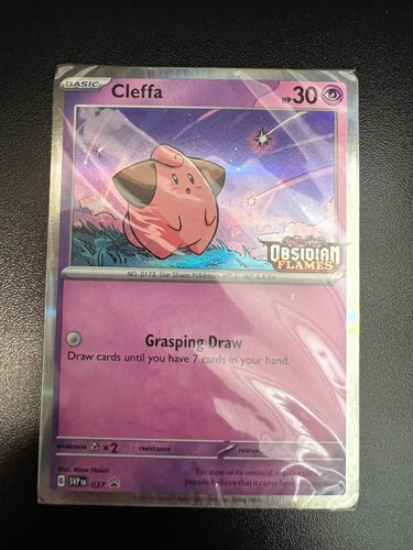 Pokemon SEALED Cleffa SVP 037 Obsidian Flames Build-n-Battle Prerelease ...