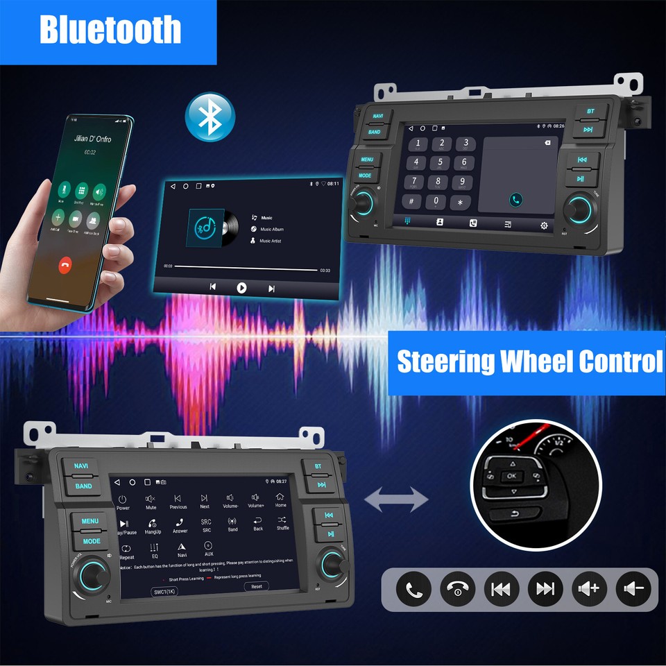 Apple Carplay For BMW 3-series E46 1998-2006 7"Car Stereo Radio Touch ...