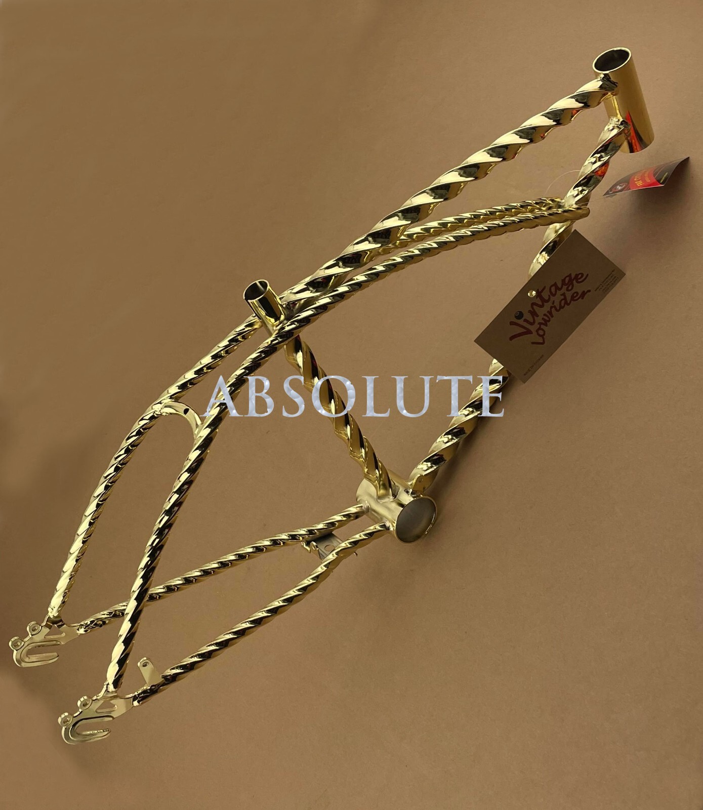 NEW! GENUINE VINTAGE LOWRIDER 20" TWISTED STEEL FRAME IN GOLD. | eBay