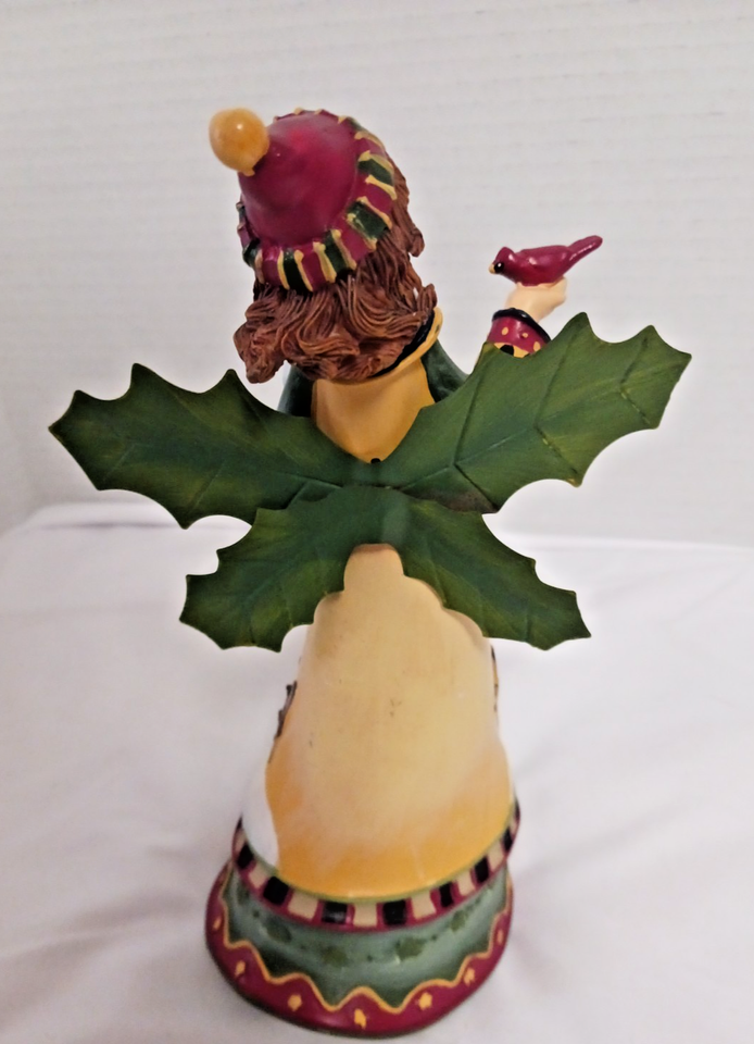 Christmas 9" Angel metal wings holding cardinal bird house EUC | eBay