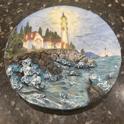 8 1/2 inch lighthouse collectible 3d plate by Stuart | eBay