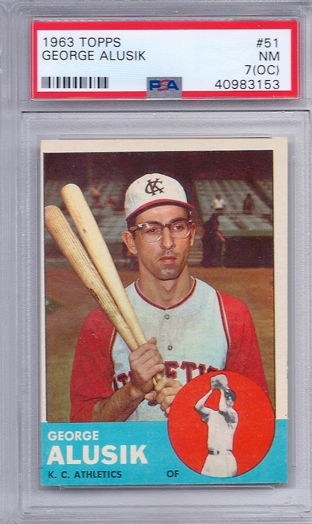 1963 Topps # 51 George Alusik Athletics NM PSA 7 OC | eBay