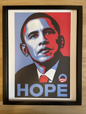 FRAMED Presidential Campaign Poster, Barack Obama, Democrat, 2008 | eBay