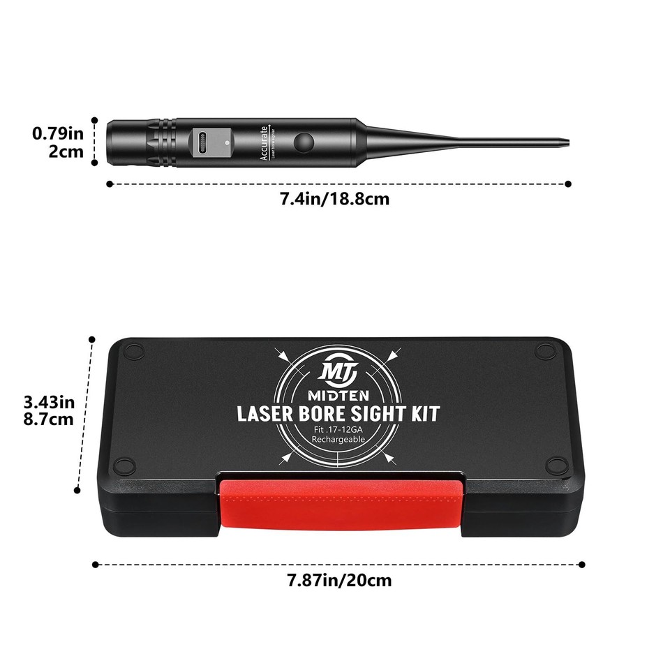 Professional Green Laser Bore Sight Kit .17-12GA Calibers Upgraded Bore ...