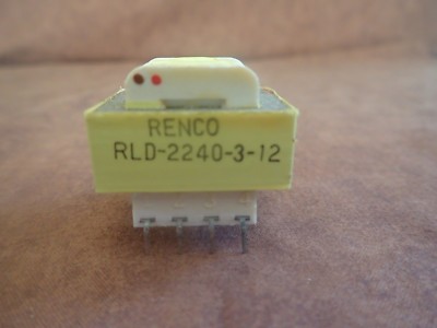 Power Transformer, RENCO RLD-2240-3-12, 2.4 VA, 115/230VAC Pri, 6.3/12 ...