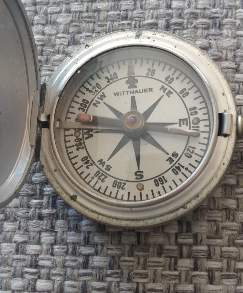 VTG WW2 WITTNAUER US Army Military Pocket Compass has Service Number | eBay