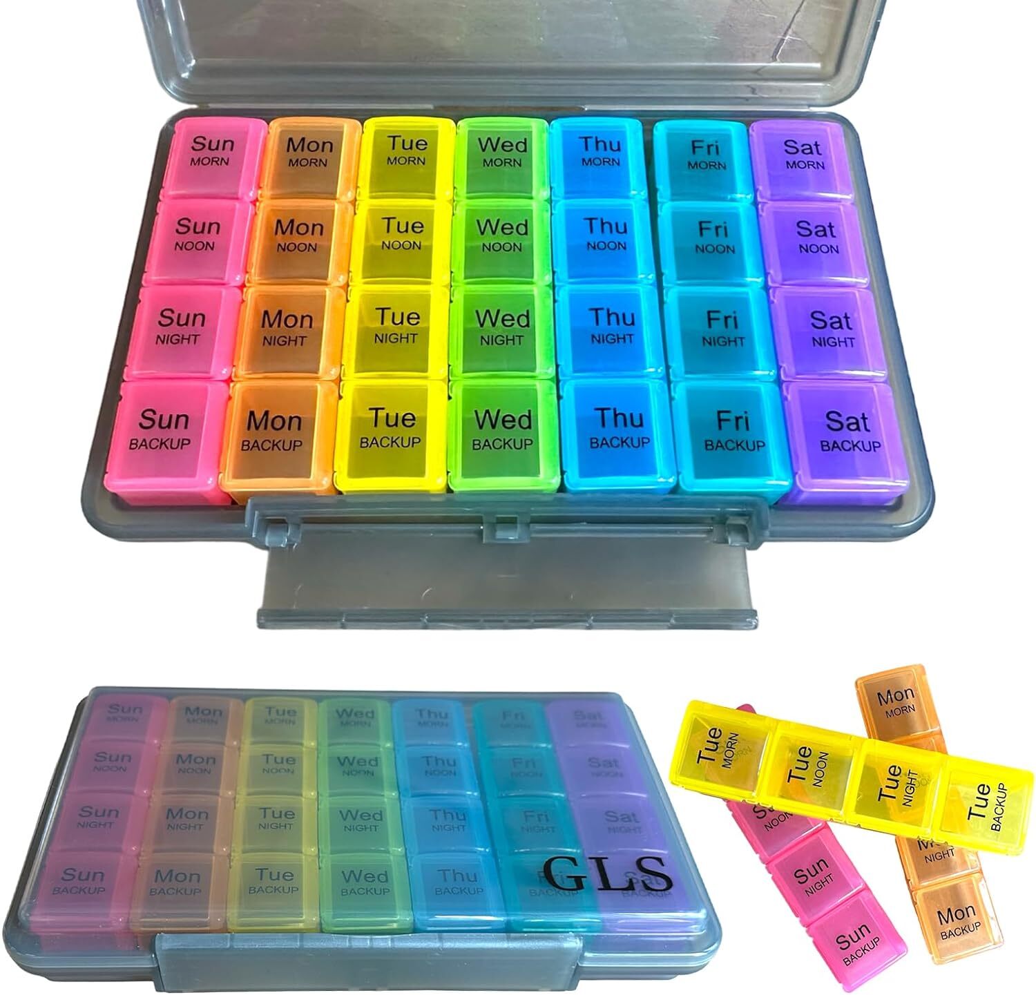 Weekly Pill Box Large Medication Organiser 7 Day 28 Compartments ...