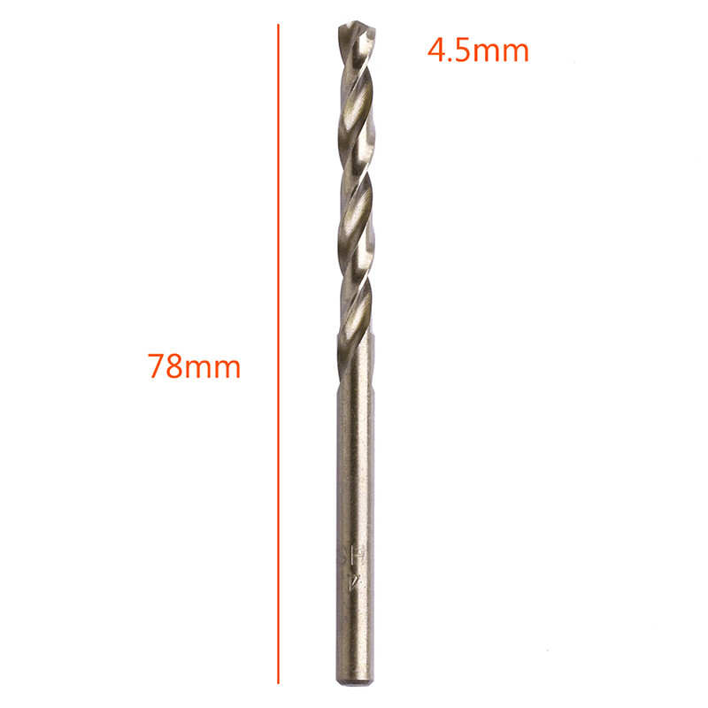 10Pcs 4.5mm Round Shank HSS-Co Twist Drill Drill Bit | eBay