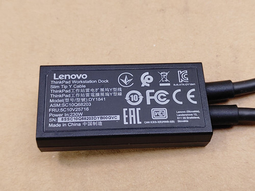 For Lenovo ThinkPad WorkStation Dock Slim Y Tip Cable DY1841 5C10V25716 ...