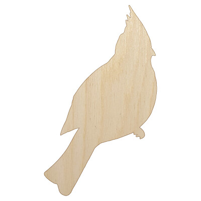 Cardinal Bird Solid Unfinished Wood Shape Piece Cutout for DIY Craft ...
