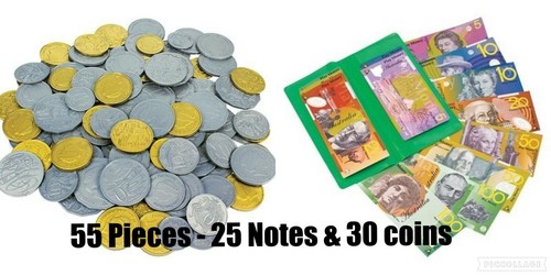 Australian Play Money 55p Maths Teacher Resources Classroom Learning | eBay