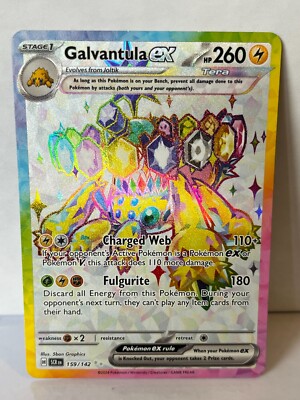 Galvantula EX 159/142 Holo Ultra Rare S&V Stellar Crown Pokemon Card ...