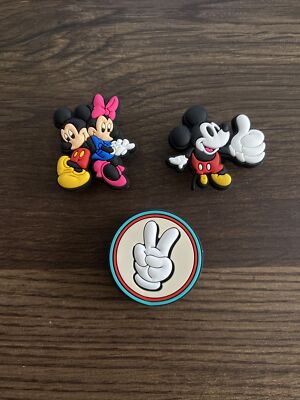 3 PACK Disney Mickey & Minnie Mouse themed Croc Charms Jibz bundle ...
