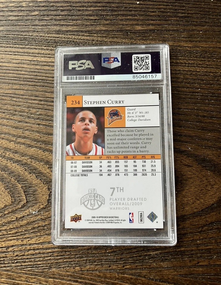 2009-10 Upper Deck Star Rookies STEPHEN CURRY Signed Rookie PSA AUTO ...