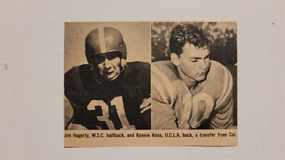 Jim Hagerty W.S.C. Ronnie Knox UCLA 1955 Football SWYB Player Panel | eBay
