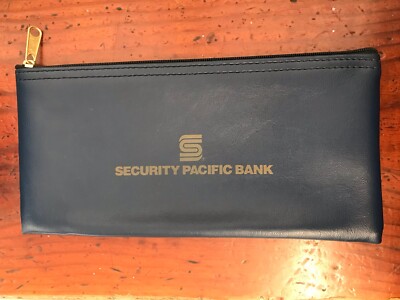 Security Pacific Bank Money Deposit Bag VTG | eBay