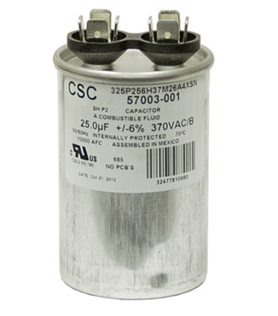 CSC 325P256H37M26A4XSN 25.0 uF +/-6% 370V AC/B Motor Run Capacitor ...