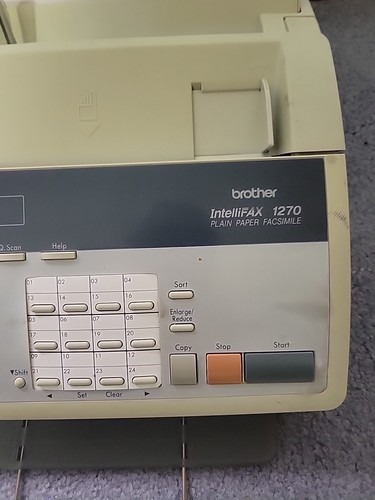 Brother IntelliFax 1270 Facsimile Fax Machine w/Handset & Extra Print ...