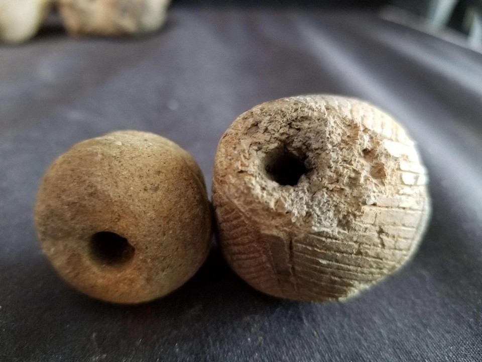 Pre Columbian Pottery Lot Effigy Figural Miniatures Beads Aztec Incan ...