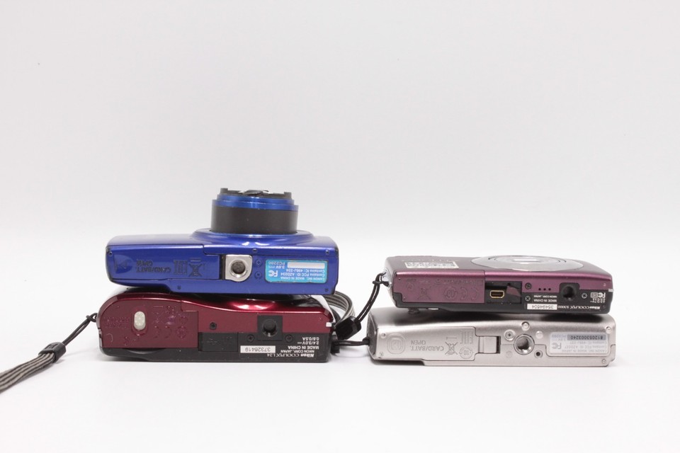Lot of 4 Digital Point and Shoot Cameras FOR PARTS OR REPAIR #6419,NA ...