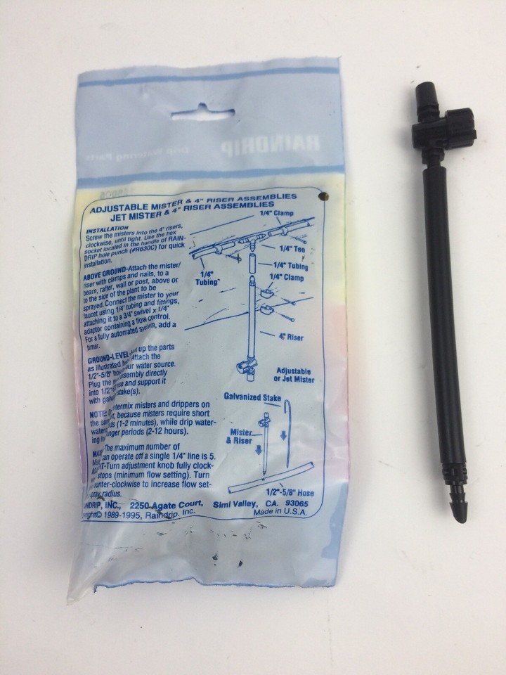 RainDrip Irrigation Micro Adjustable Spray Mister & Riser 166005- 5 per ...