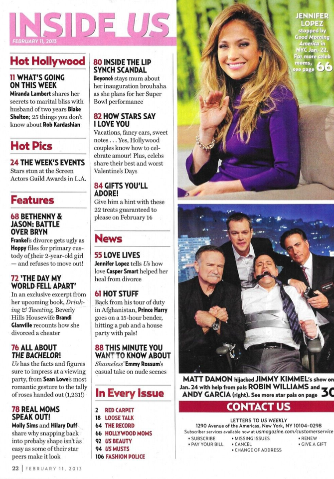 Us Magazine Bethenny Frankel Brandi Glanville Prince Harry Miranda ...