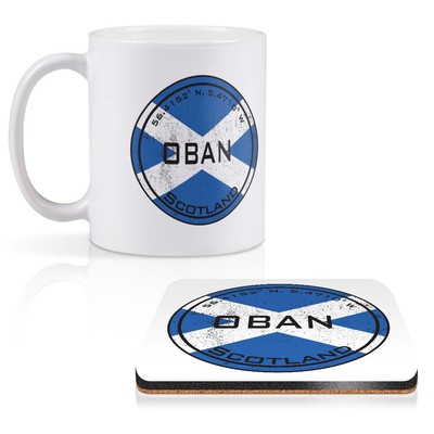 1 Mug & 1 Square Coaster Oban Scotland Flag Circle #59323 | eBay