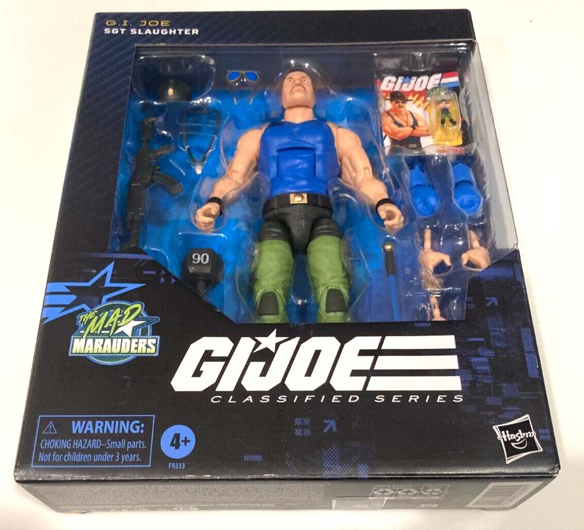 GI JOE CLASSIFIED 1:12 SGT SLAUGHTER #129 6” FIGURE BALD HAT/GLASSES ...