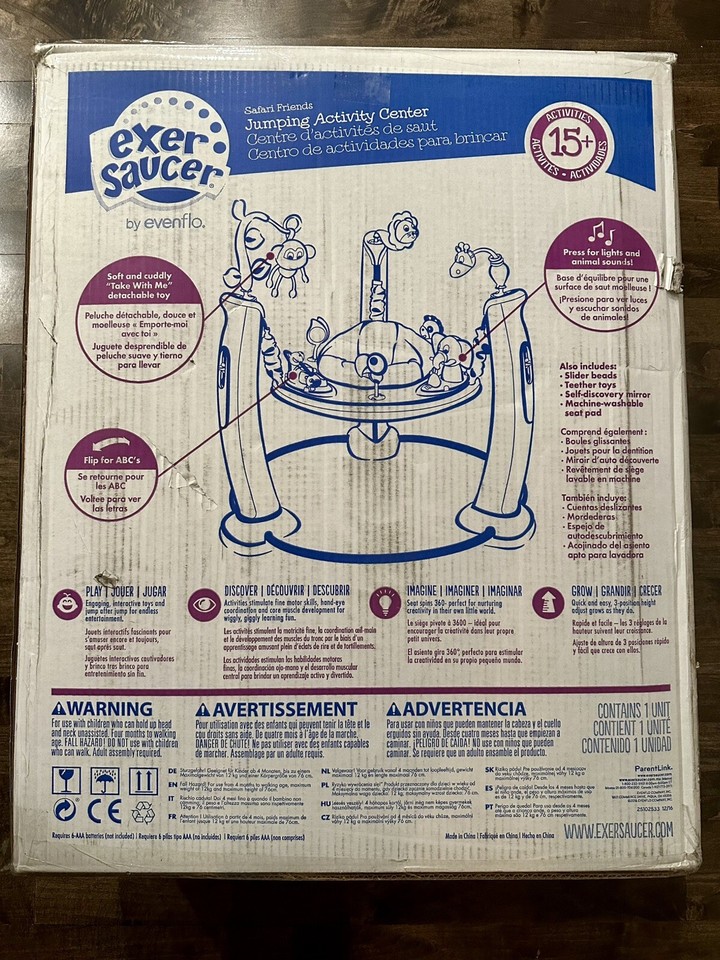 Evenflo Exersaucer Safari Friends Activity Center | eBay