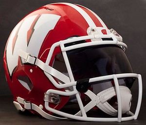 WISCONSIN BADGERS NCAA Gameday REPLICA Football Helmet w/ OAKLEY Eye ...