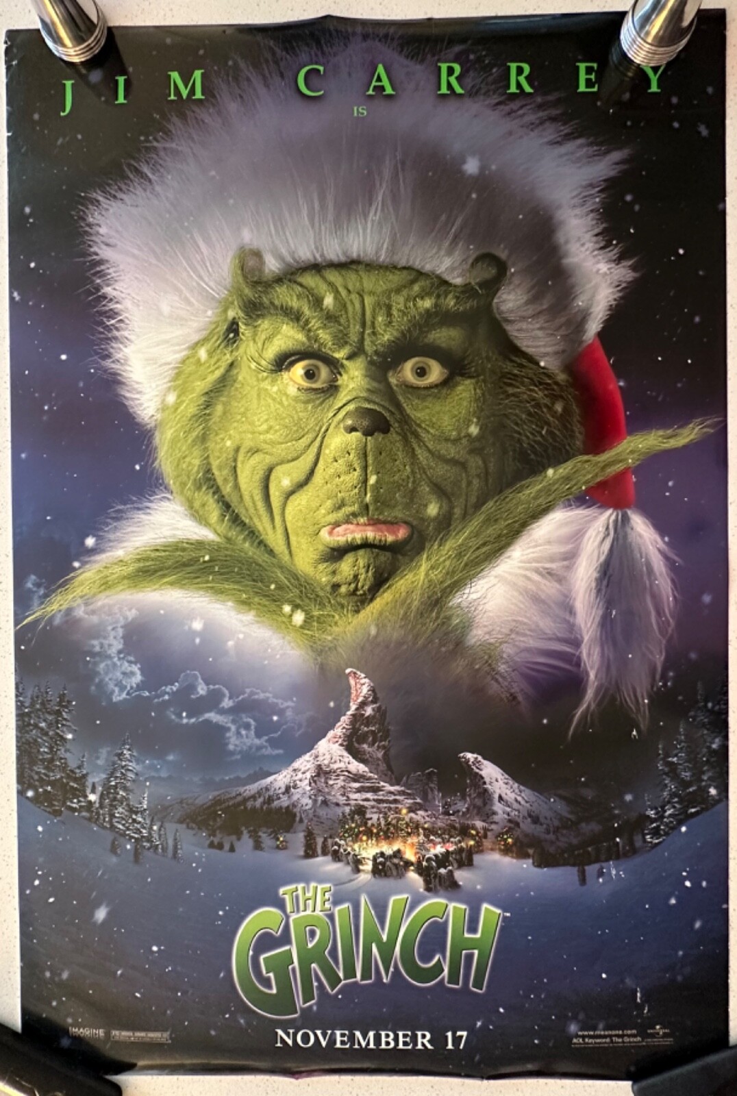 GRINCH (2016) Original Movie Poster - D/S - 27x40 - Rolled | eBay