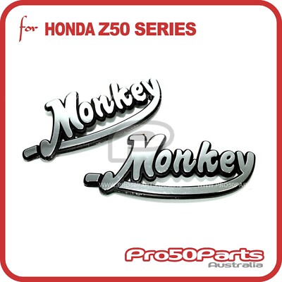 "Monkey" Decal Sticker Silver Grey Colour for Honda Monkey Bike Z50 ...