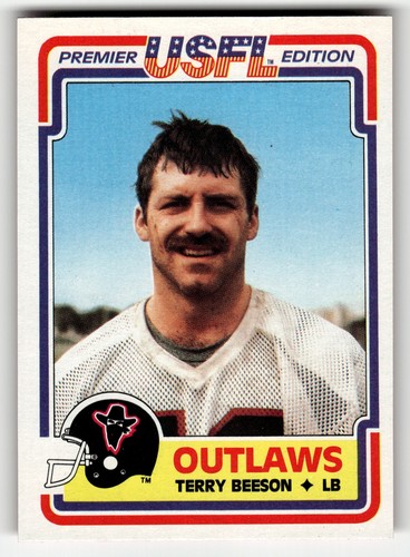 1984 Topps USFL FOOTBALL Terry Beeson #91 Oklahoma Outlaws HIGH GRADE ...