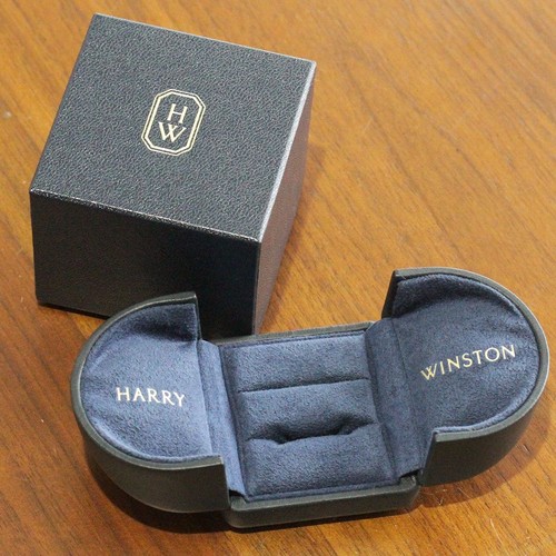 Harry Winston Pair Box Empty For Ring Hw Dark Blue 1E1929 | eBay