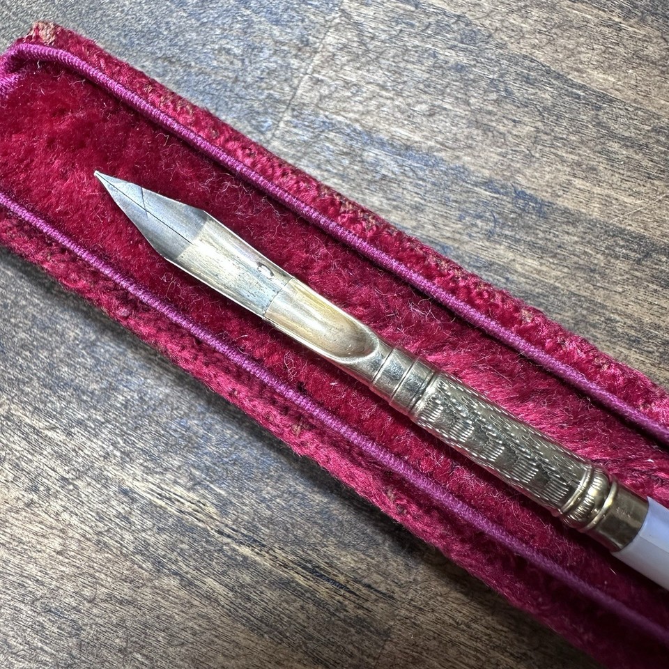 Vintage Antique Mother Of Pearl Dip Pen & Case | eBay