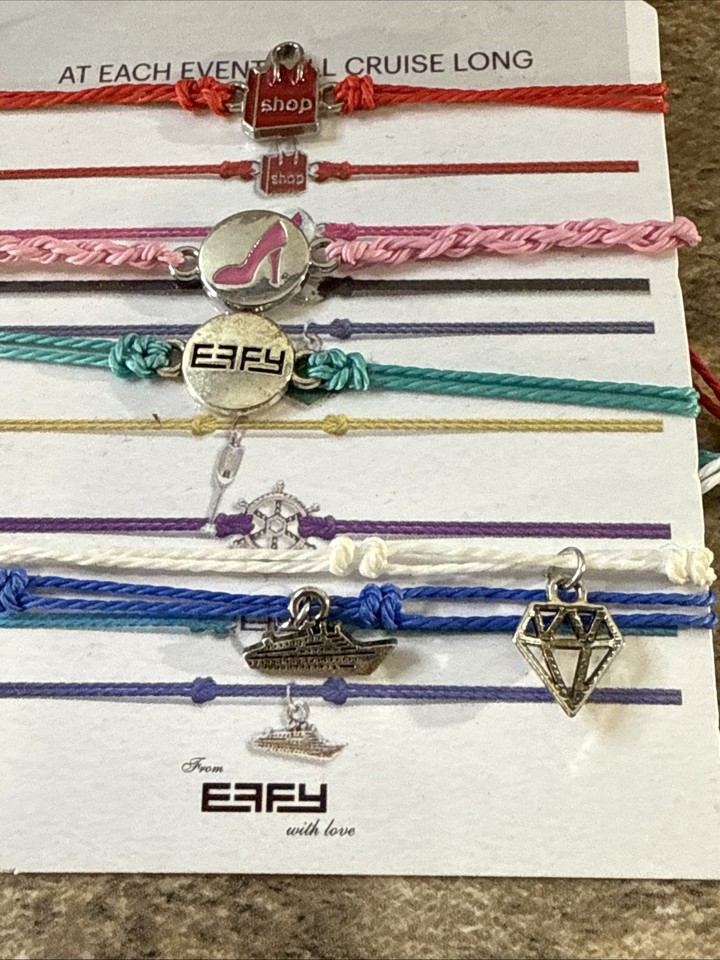 EFFY Fashion Rope Bracelet with EFFY Logo Charms Royal Caribbean Royal ...