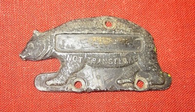 CALIFORNIA LICENSE PLATE OWNERS BEAR TAB | eBay
