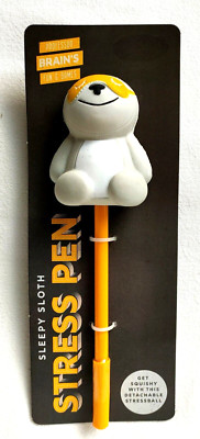 Stress Pen - Pen With Detachable Stress Ball - Sloth - Brand New | eBay UK