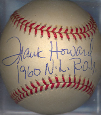 Frank Howard 1960 NL ROY Los Angeles Dodgers Autographed Signed ONL ...