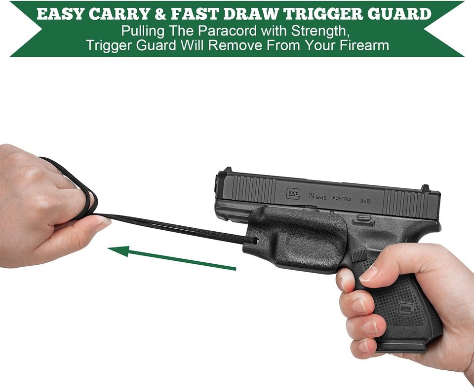 Kydex Trigger Guard Holster with Paracord For Glock 17/19/21/22/23/26 ...