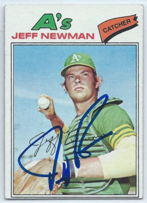 Jeff Newman signed 1977 Topps baseball card Oakland A's autograph #204 ...