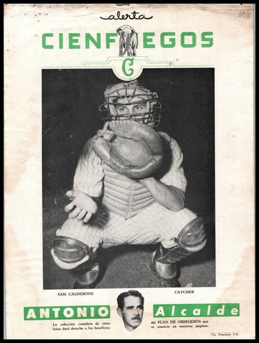 SAM CALDERONE 2 1949 1950 Alerta Cuban PHOTO Baseball Premium ...