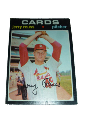 1971 Topps Jerry Reuss Baseball Card #158 Cardinals Pitcher Mid-Grade ...