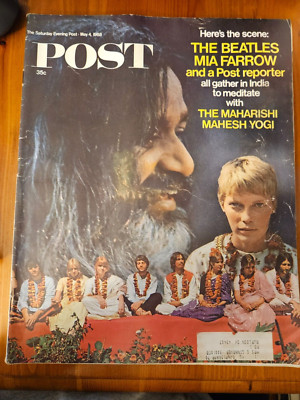 SATURDAY EVENING POST MAGAZINE, MAY 4 1968--THE BEATLES, MIA FARROW ...
