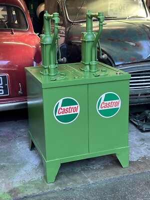 VINTAGE Castrol Twin PUMP Garage OIL Dispenser/Bowser restored | eBay UK
