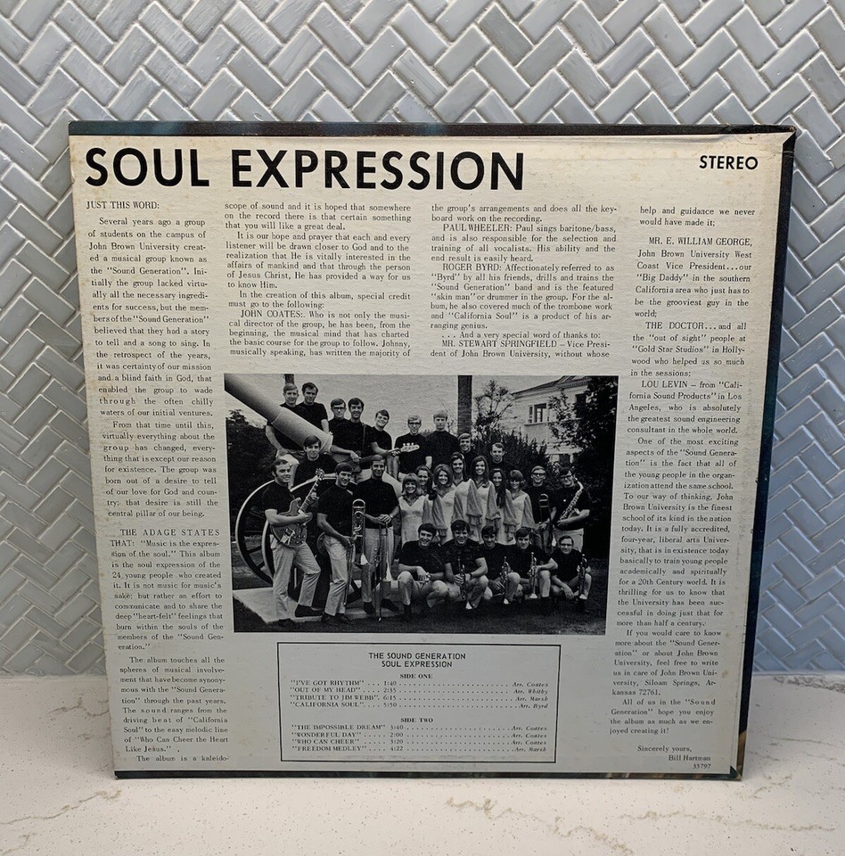 Soul Expressions – The Sound Generation LP | Private Press College Funk ...