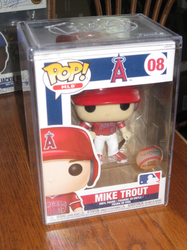 Funko POP - MINT Mike Trout #08 in a NEW FUNKO POP PROTECTOR Hard Stack ...