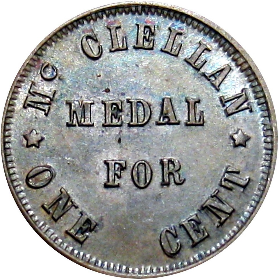 1863 Little Mack McClellan Medal Political Patriotic Civil War Token | eBay