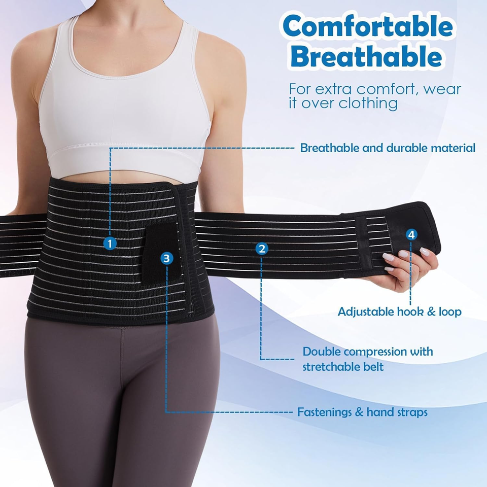 Postpartum Belly Band, Abdominal Binder Post Surgery Belly Wrap, C ...